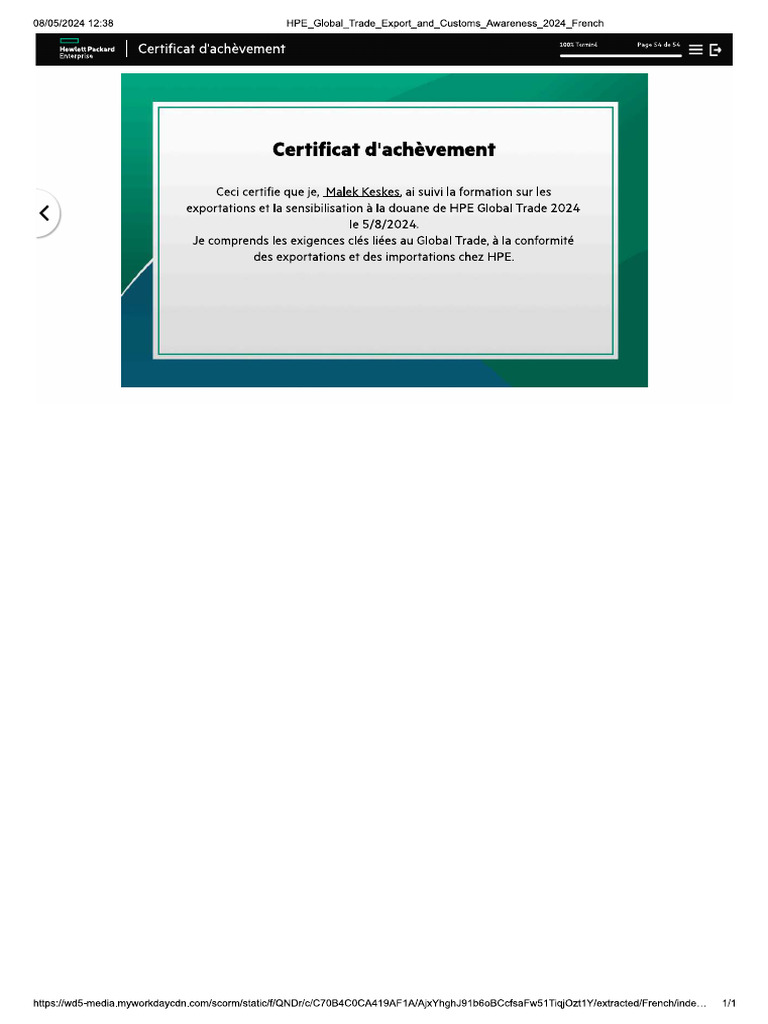 Awareness certif | PDF