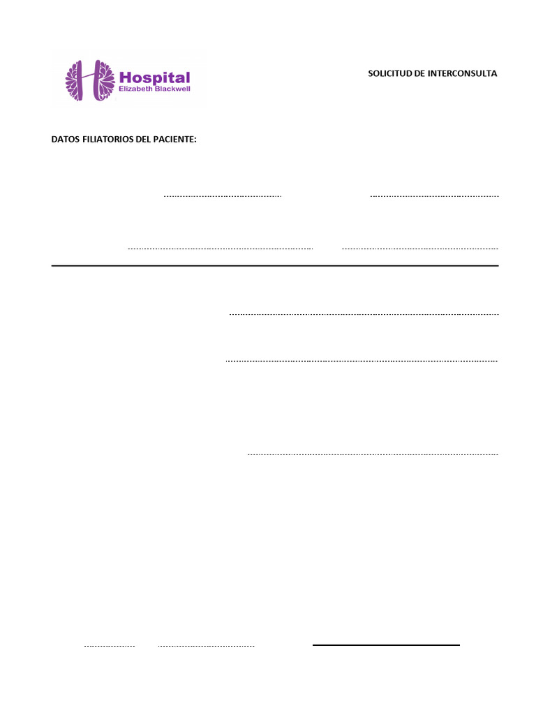 Solicitud de Interconsulta Ginecológica | PDF