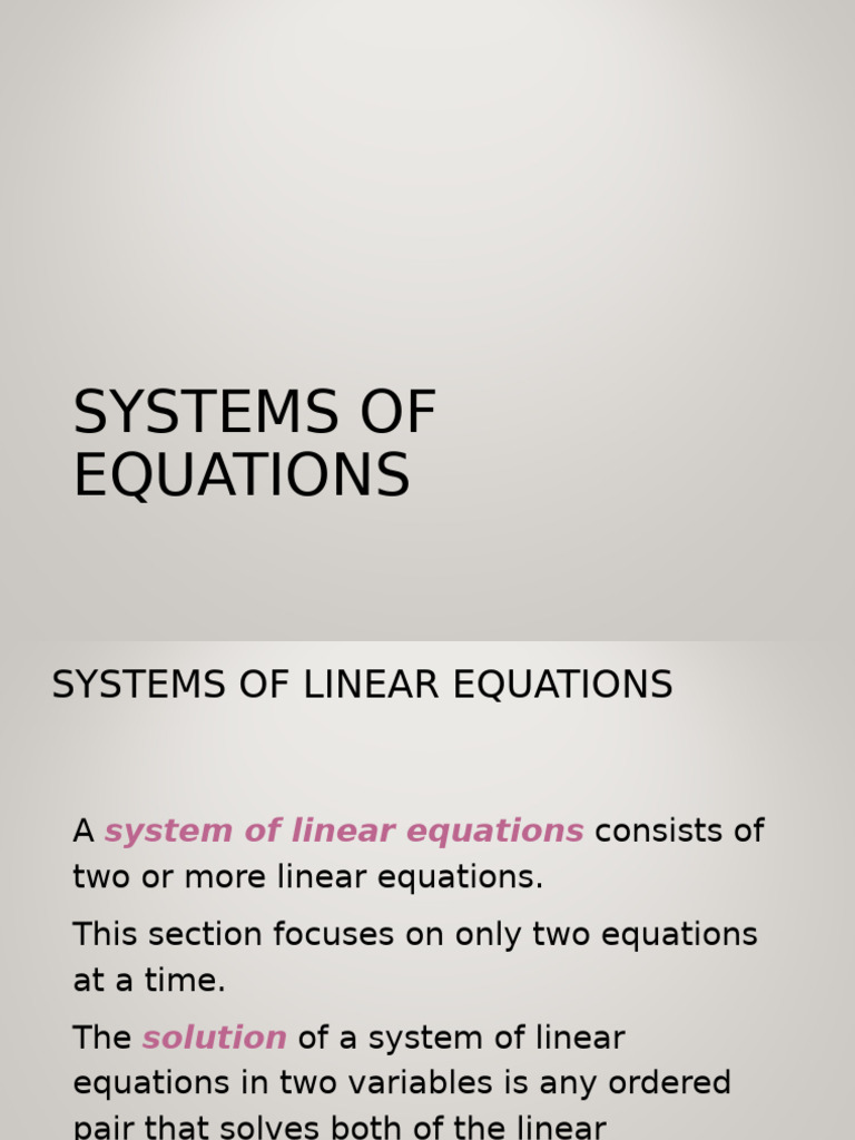 G8 Math Q1 Week 8 System of Linear Equations | PDF | Equations | System ...