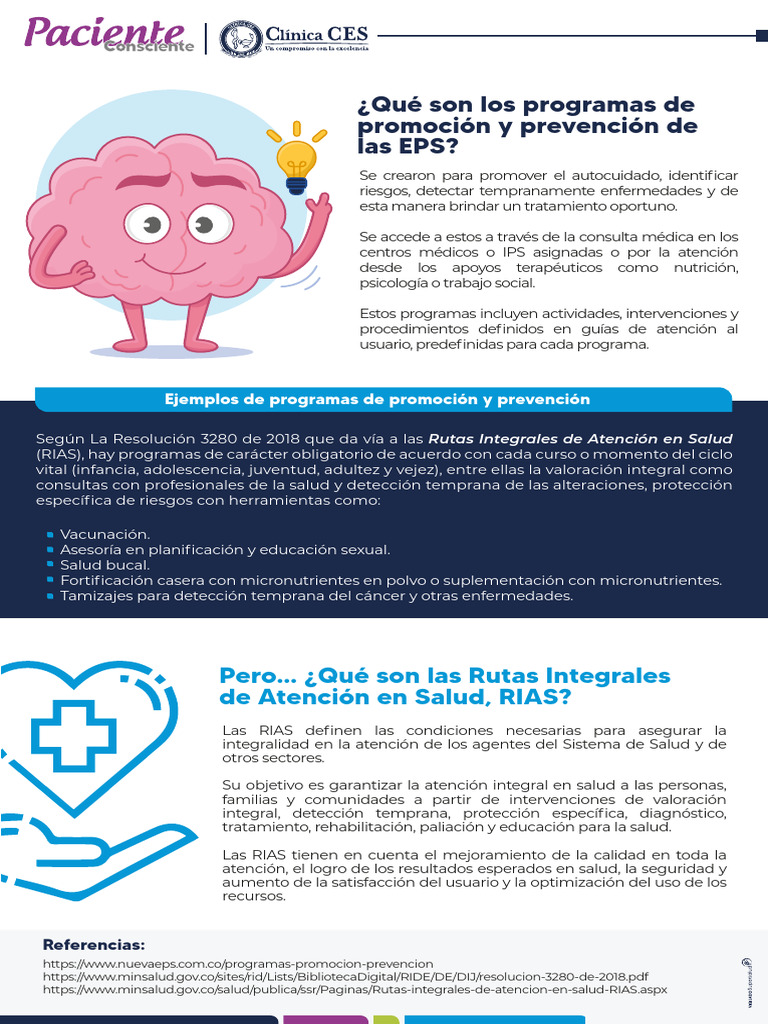 Que Son Los Programas de Promocion y Prevencion de Las EPS Clinica CES 1 | PDF | Especialidades ...