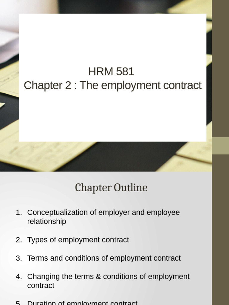 C02 The Employment Contract | PDF | Employment | Collective Agreement