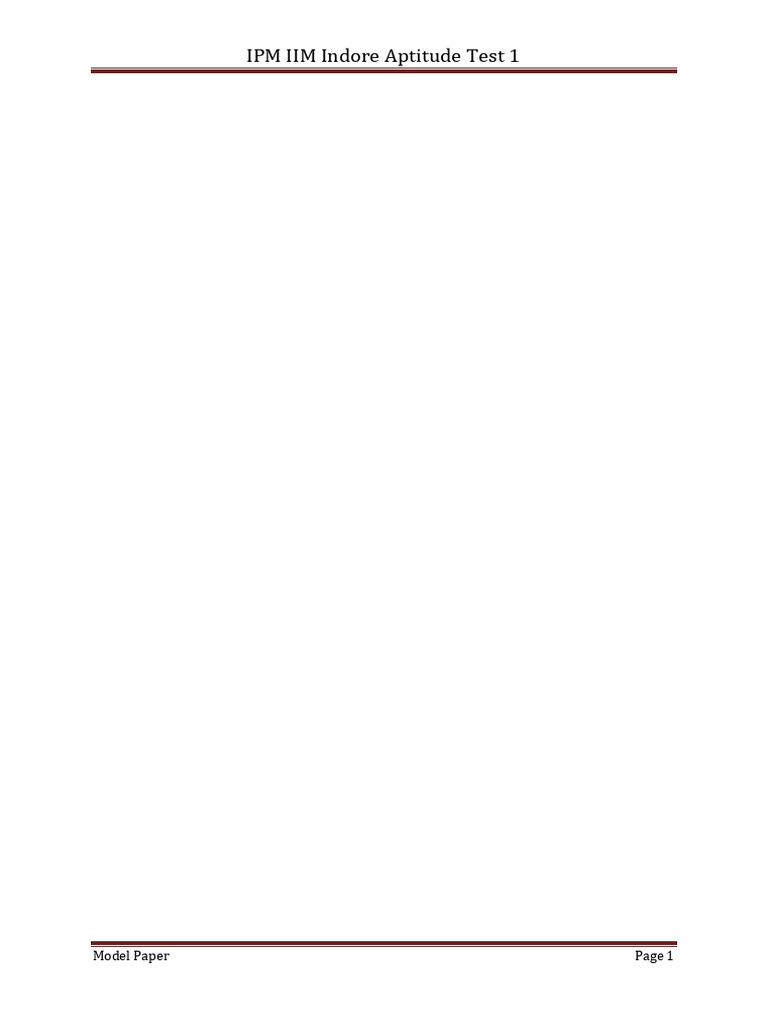 IPM Mock AT - 2k1 Questions | PDF | Mathematics