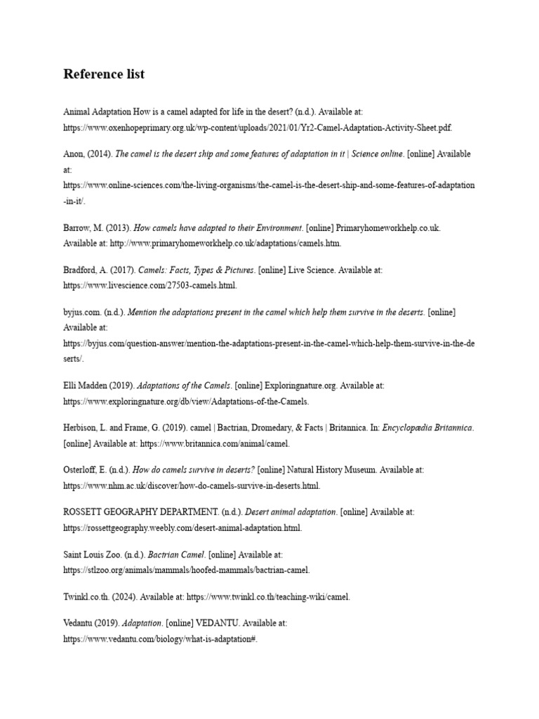 Reference List | PDF