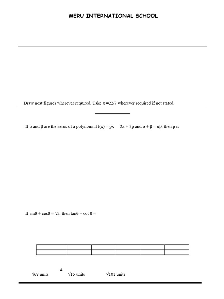 Sample Paper 02 QP | PDF | Circle | Elementary Geometry