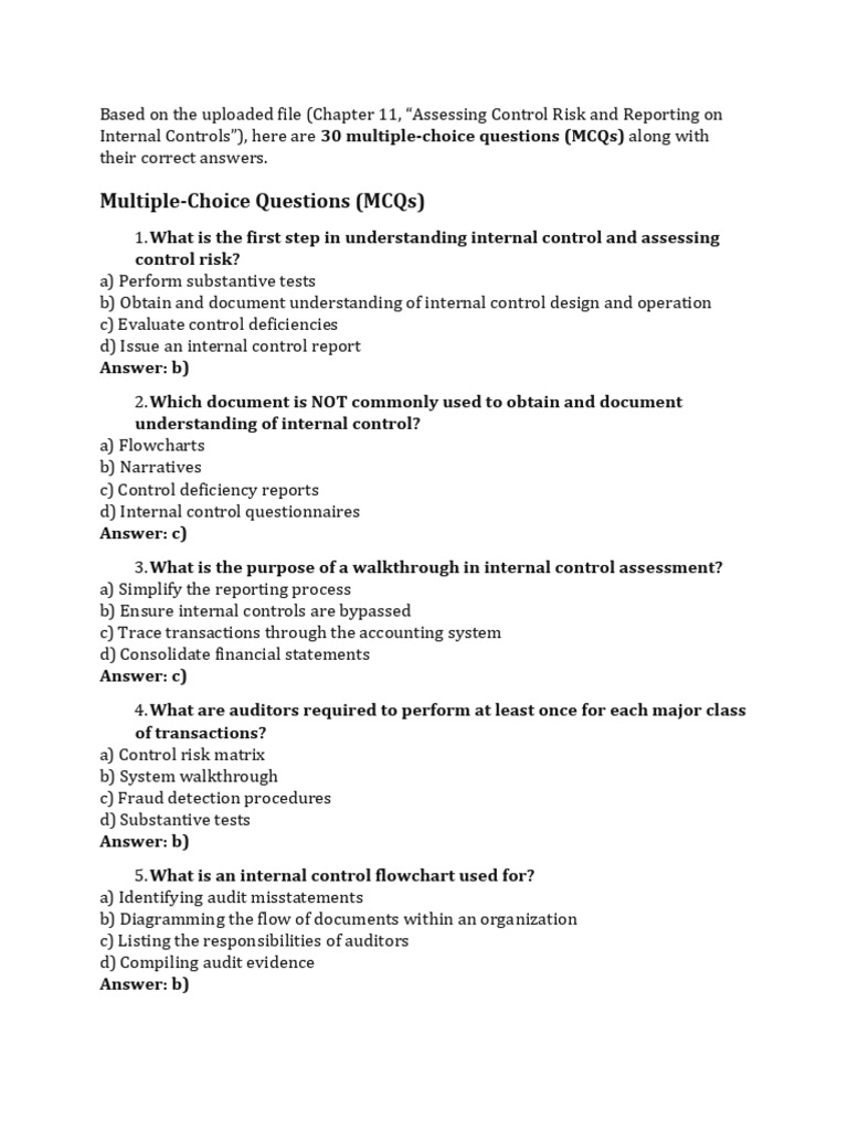 Ch11[1] | PDF | Audit | Internal Control