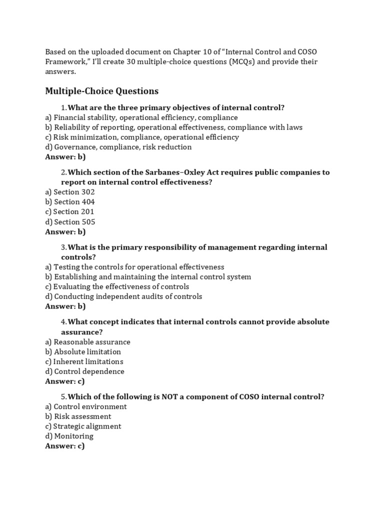 Ch 10[1] | PDF | Internal Control | Business Economics