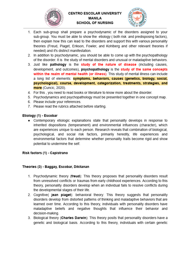 M5&6_POST TASK_BSN3B2_SUBGROUP2 | PDF | Personality Disorder | Mental Disorder