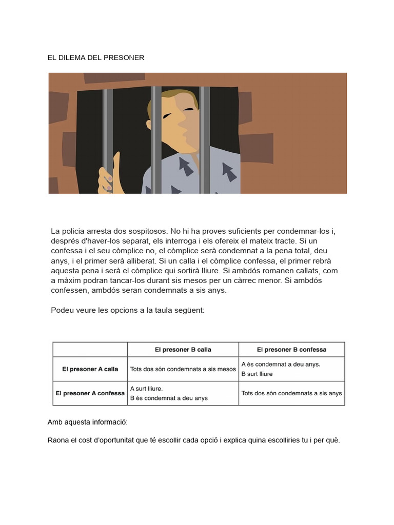Dilema Del Presoner | PDF