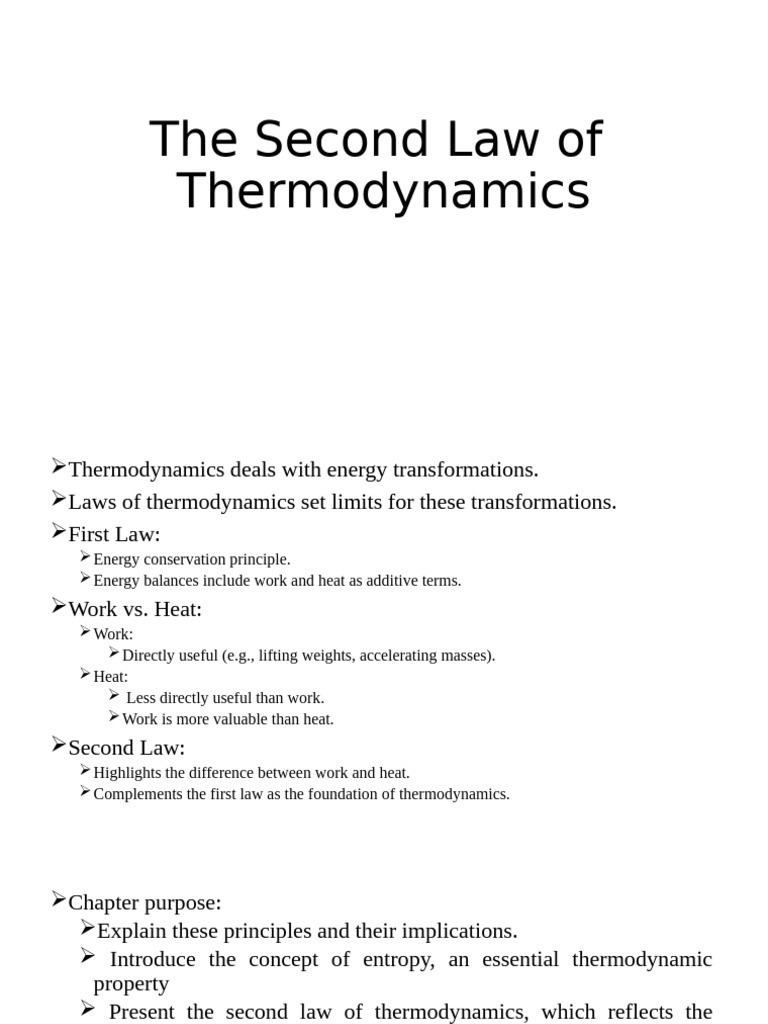 Second Law of Thermodynamics | PDF | Second Law Of Thermodynamics ...