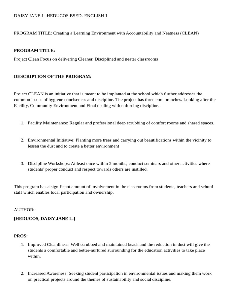 PED 100 | PDF | Disciplines | Sustainability