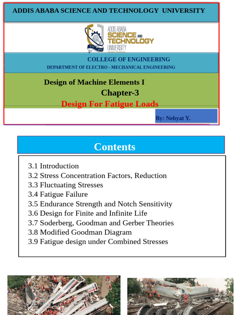 Fatigue Design in Machine Elements | PDF | Fatigue (Material ...