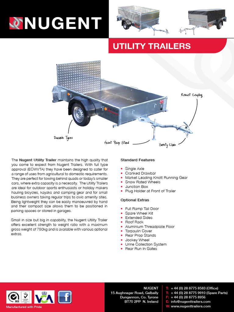 Utility Trailer Brochure Dec 2014 | PDF | Trailer (Vehicle) | Transport