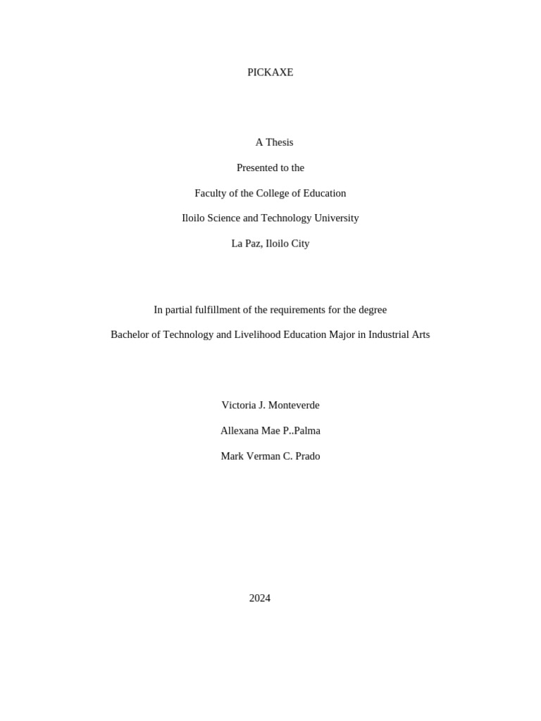 PICKAXE | PDF