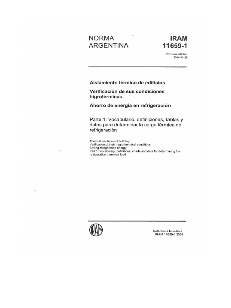 IRAM 11659-1 | PDF