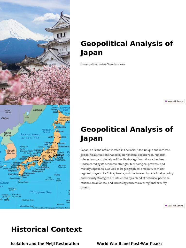 Opolitical Analysis of Japan | PDF | Japan | East Asia
