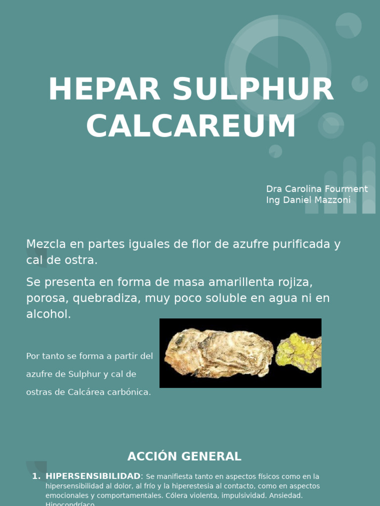 Hepar Sulphur Calcareum: Uso y Características | PDF | Tos | Resfriado ...