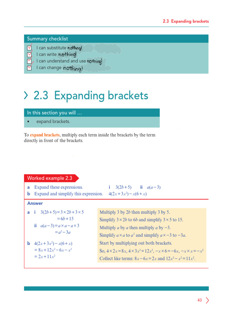 Expanding Bracket | PDF | Mathematics | Mathematical Objects