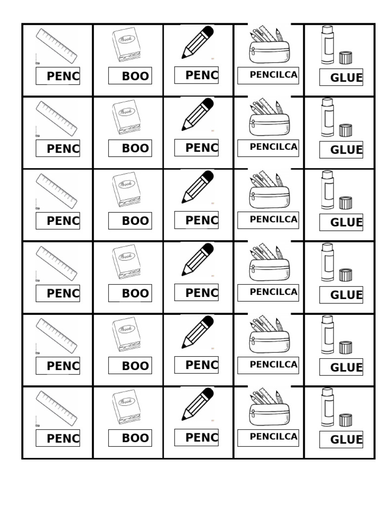 Material para Sala (School Objects) | PDF