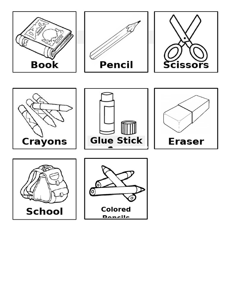 material para sala (school objects) 2 | PDF
