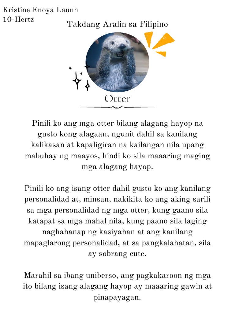 Filipino Assignment Kristi3 | PDF