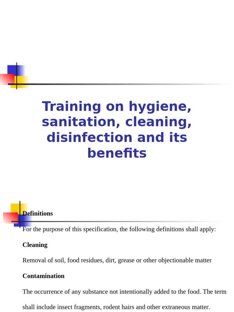 Hygiene Training for Food Handlers | PDF