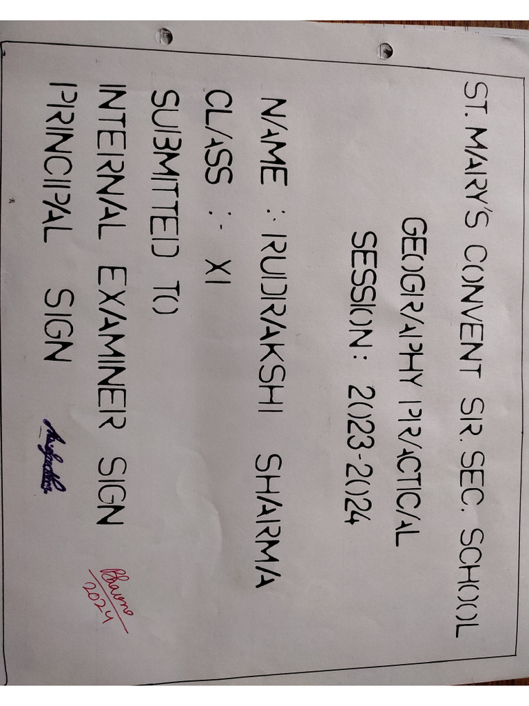 Geography Practical Class 11 | PDF