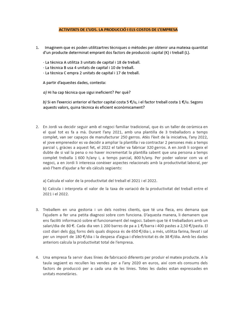 Ud6. Exercicis Extra Per Practicar PDF | PDF