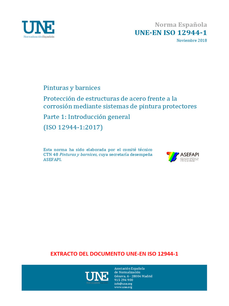 (Ex) Une-En Iso 12944-1 2018 | PDF | Corrosión | Organización internacional para la estandarización