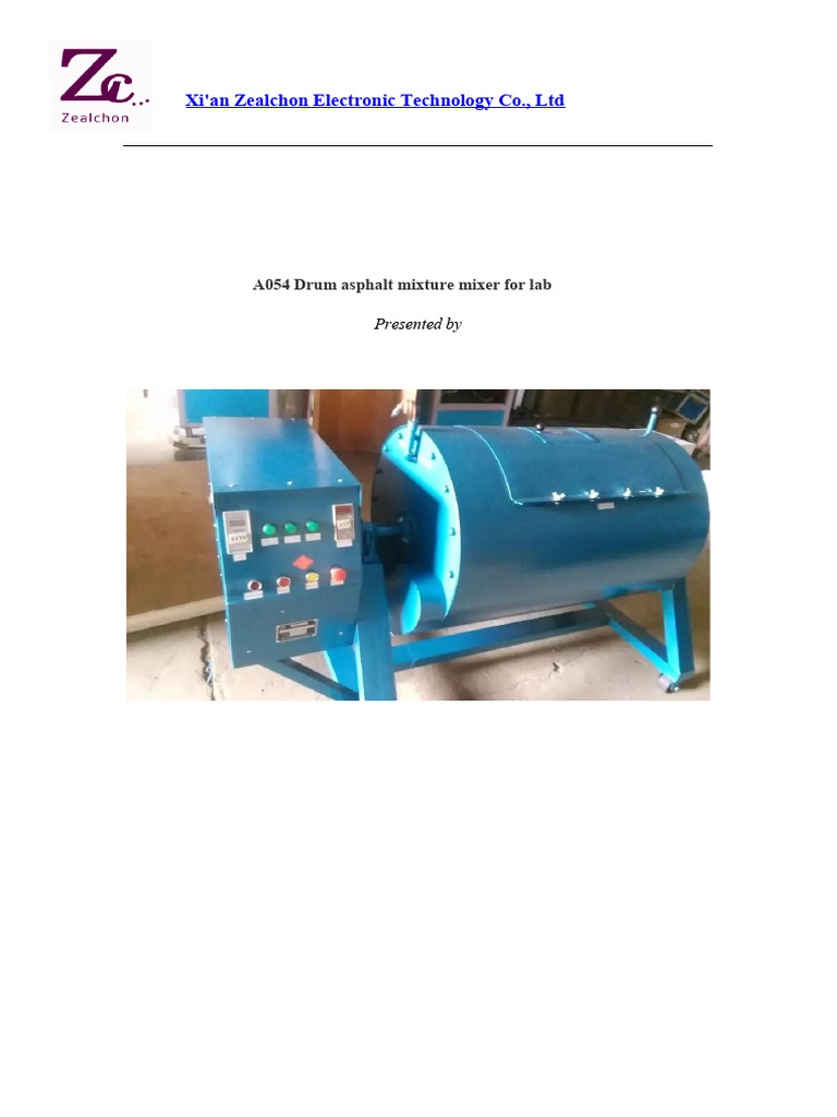 Asphalt Mixer for Lab Use | PDF