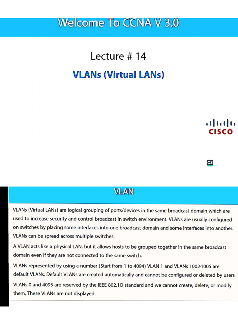 CCNA 14 VLANs | PDF