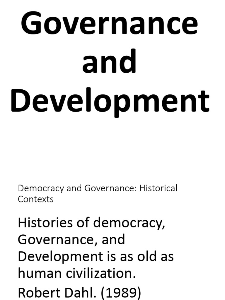 Module 4 - Governance and Development | PDF | Governance | Democracy