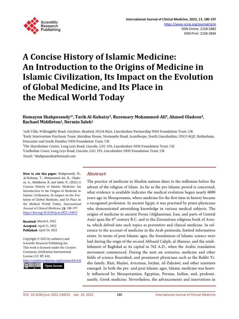 A Concise History of Islamic Medicine An | PDF