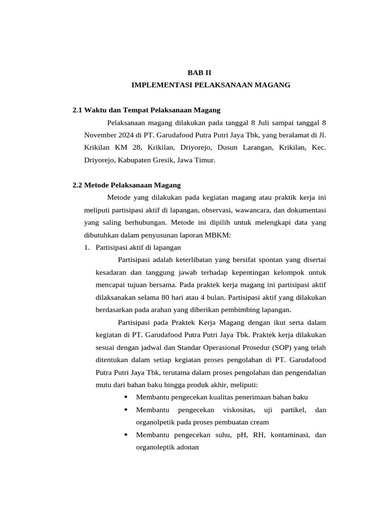 BAB 2 Laporan Magang | PDF