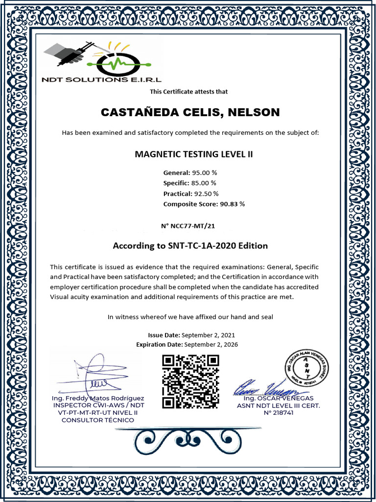 Cert. MT Castañeda Celis, Nelson | PDF
