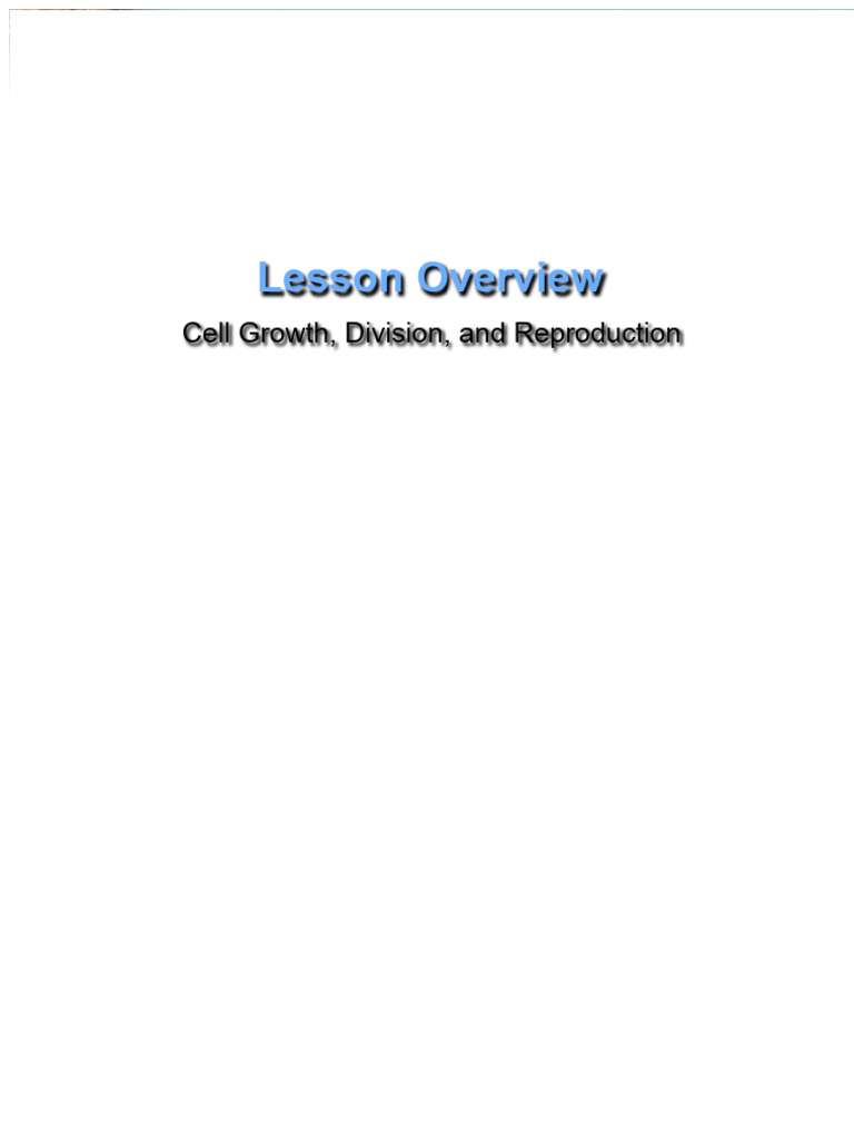Cell Growth and Division Overview | PDF | Sexual Reproduction ...
