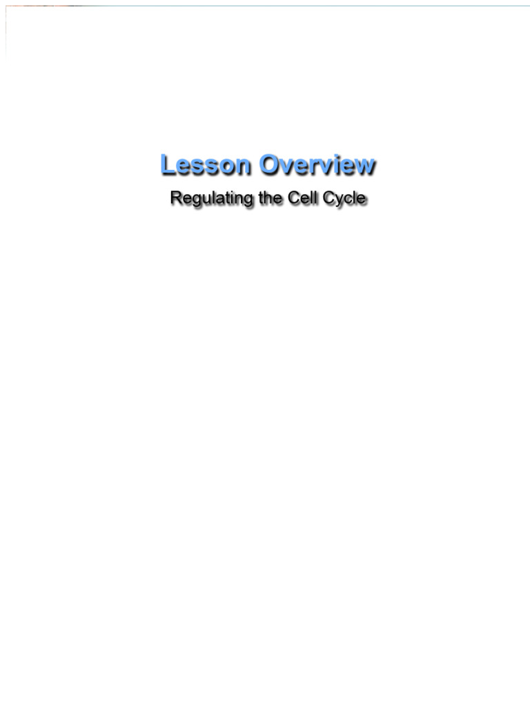 10.3 Regulating The Cell Cycle | PDF | Cancer | Cell Cycle