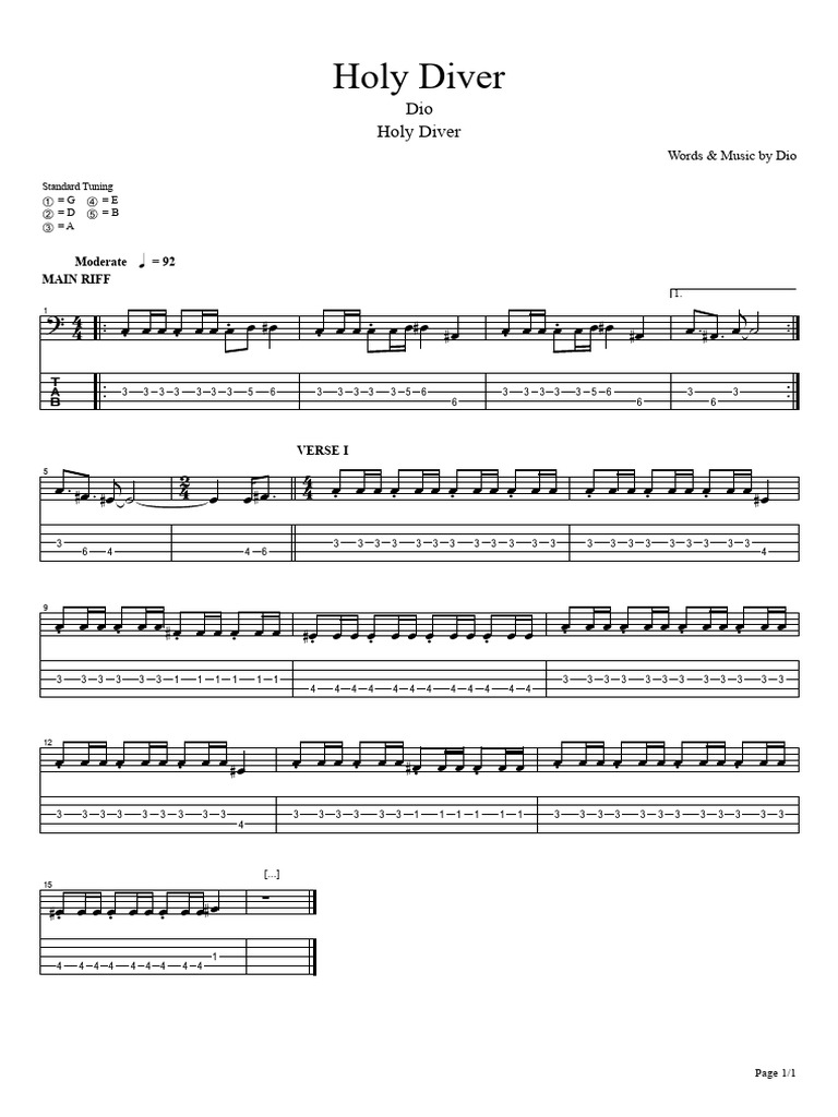 Dio - Holy Diver | PDF