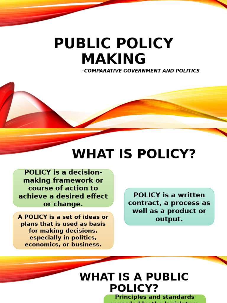 Public Policy Making | PDF | Policy | Government