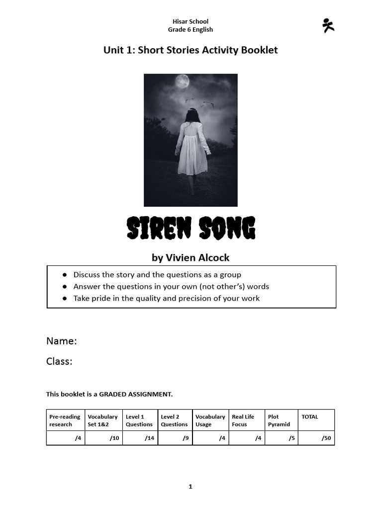 Siren Song - Activity Booklet | PDF | Vocabulary