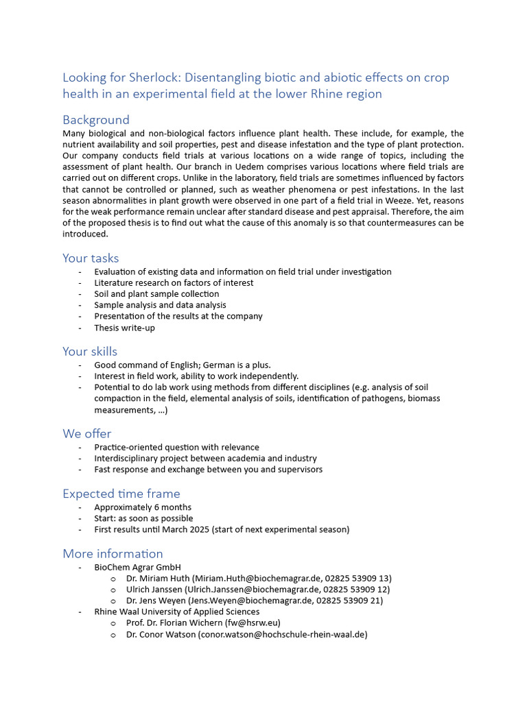 Thesis Topic BioChem Final | PDF