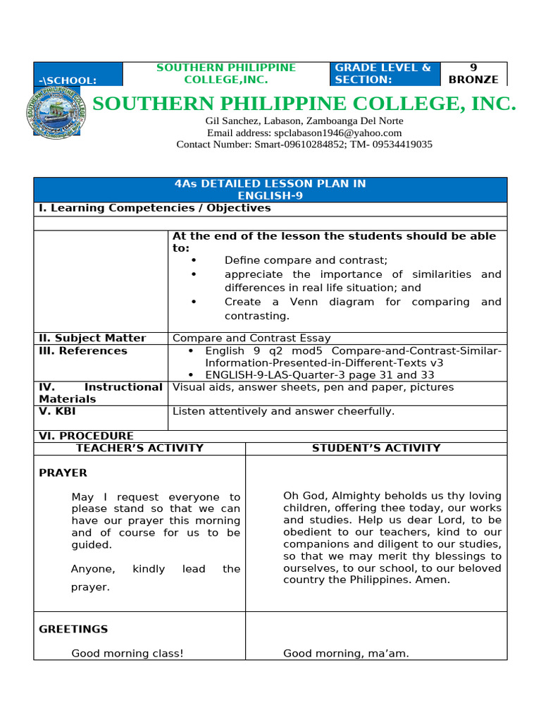 Comparison and Contrast Jeloumie E. Bustillo | PDF | Laptop