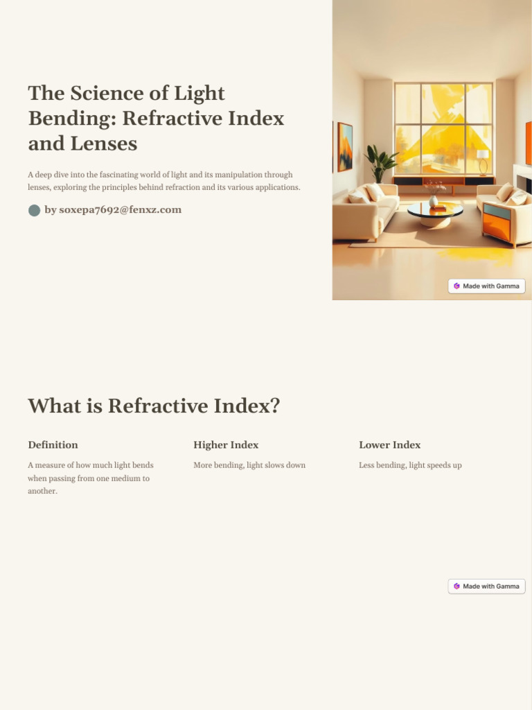 Light Refraction and Lens Basics | PDF