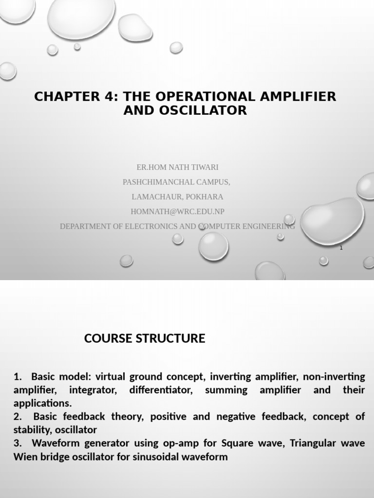 Lecture 8 Basic Electronics Engineering | PDF | Operational Amplifier | Amplifier