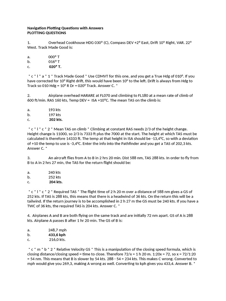 Navigation Plotting Questions With Answers | PDF | Longitude | Geodesy