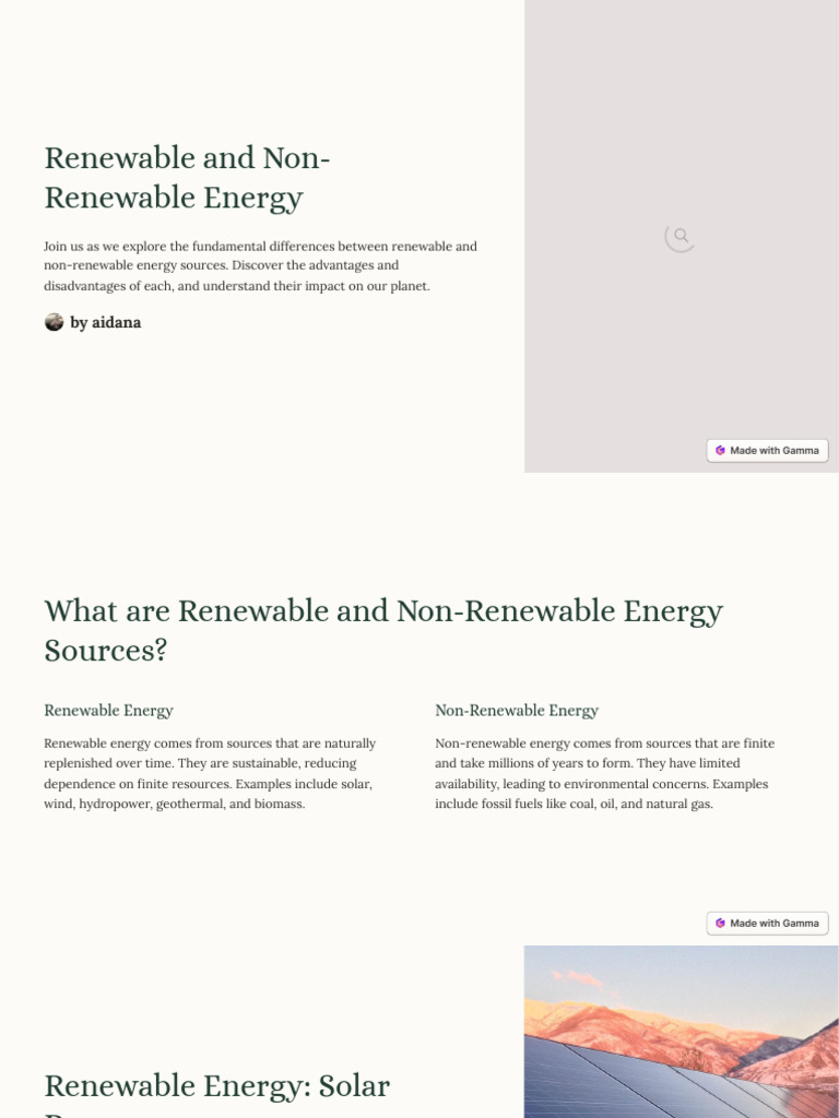 Renewable and Non Renewable Energy | PDF | Renewable Energy | Fossil Fuels