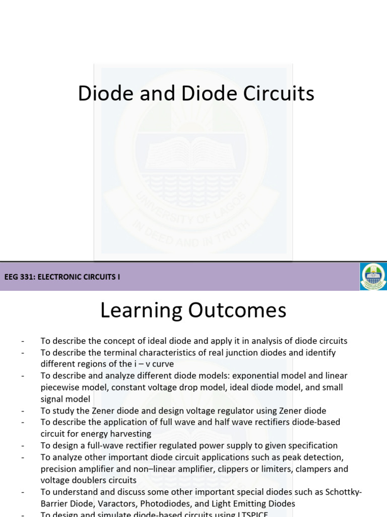 2a. Diode and Diode Circuits_slides_complete | PDF | Rectifier | Diode