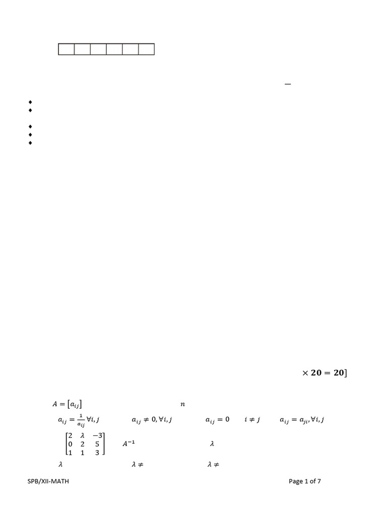 SET-1 MATH QP | PDF | Linear Programming | Multiple Choice