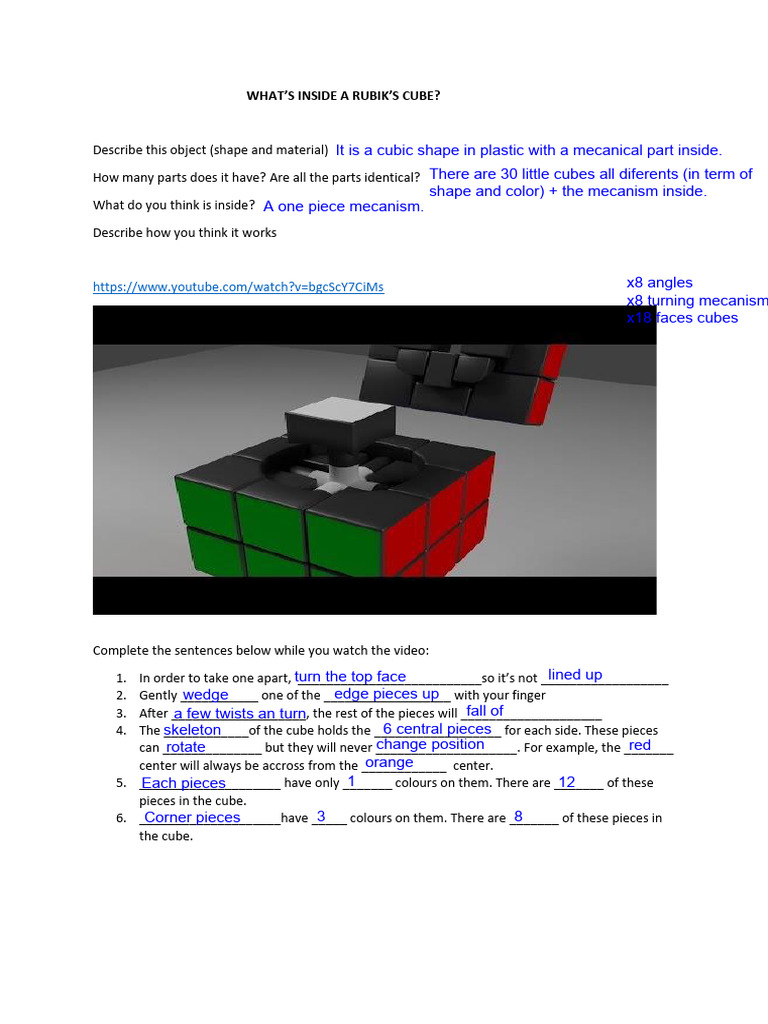 Inside a Rubik's Cube Explained | PDF | Logic Puzzles | Recreational ...