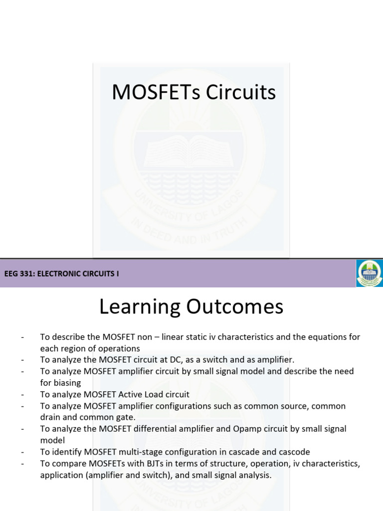 9. Mosfet Circuits Part 2 | PDF | Amplifier | Mosfet