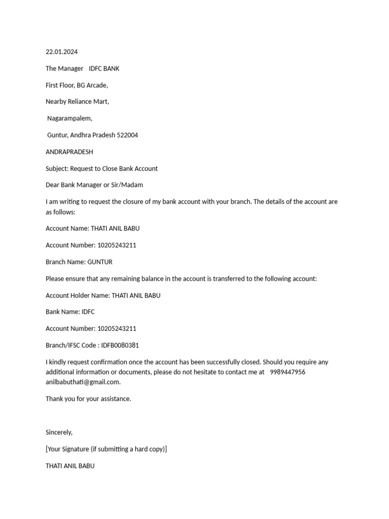 T.anil Babu Idfc | PDF